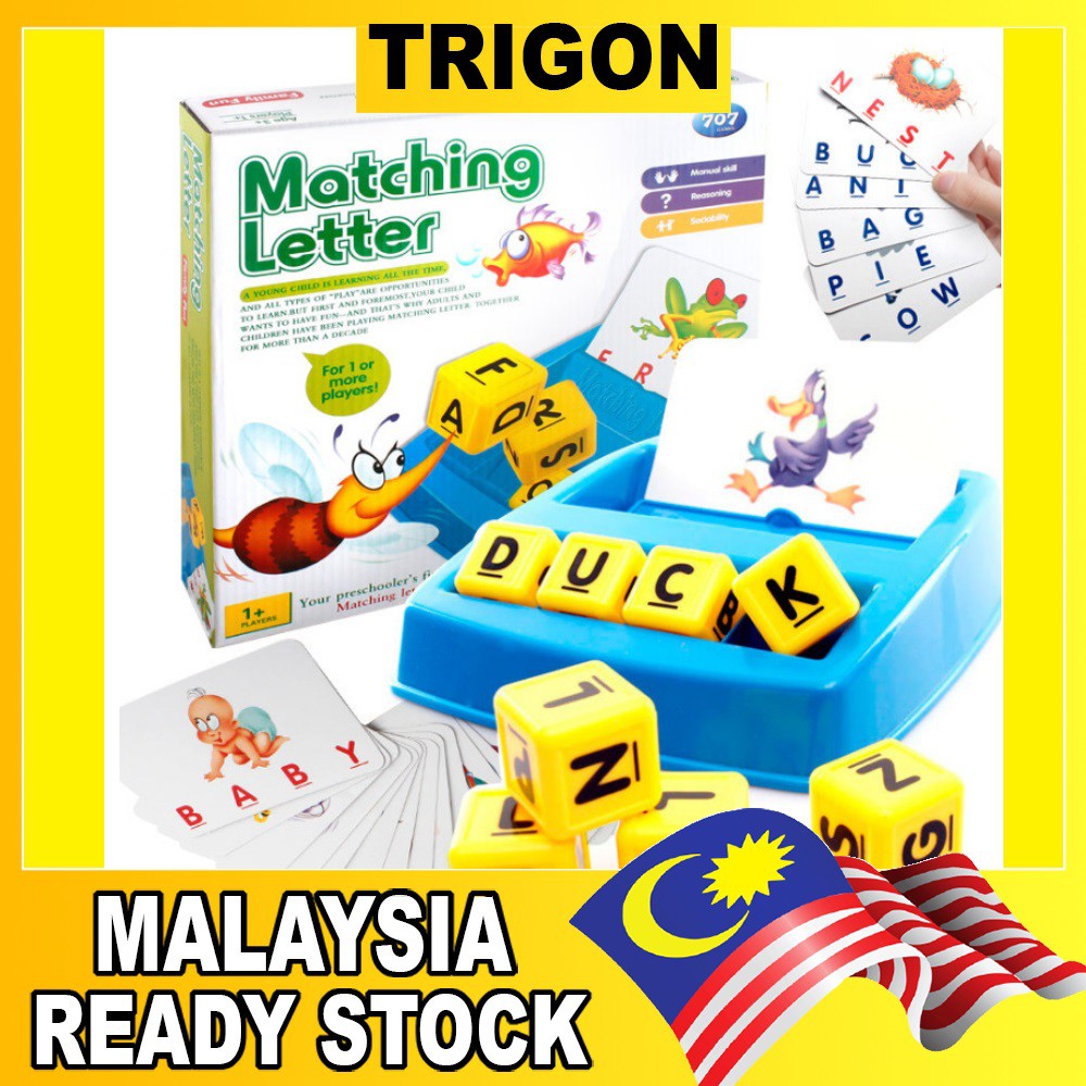 TRIGON Baby Learning Word Puzzle Spelling Word Game Kids Puzzle Word ...