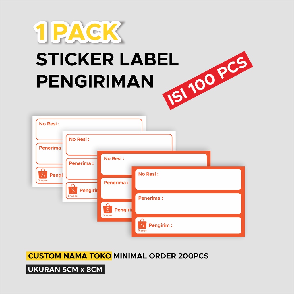 [1Pack] Shipping Label Sticker (5x8 cm) | Shopee Malaysia