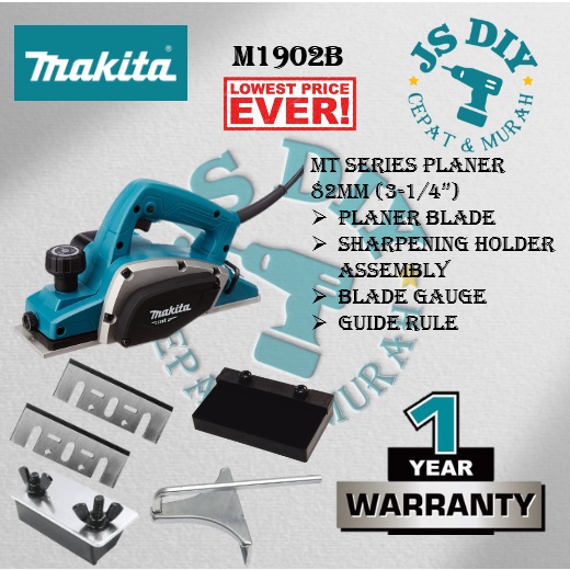MAKITA MT SERIES M1902B PLANER 82MM (3-1/4") ( Free Planer Blade ...