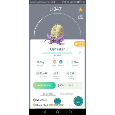 👑 Pokémon Go Shiny Omastar👑 | Shopee Malaysia