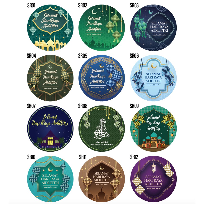RAYA STICKER / LABEL / 100PCS | Shopee Malaysia
