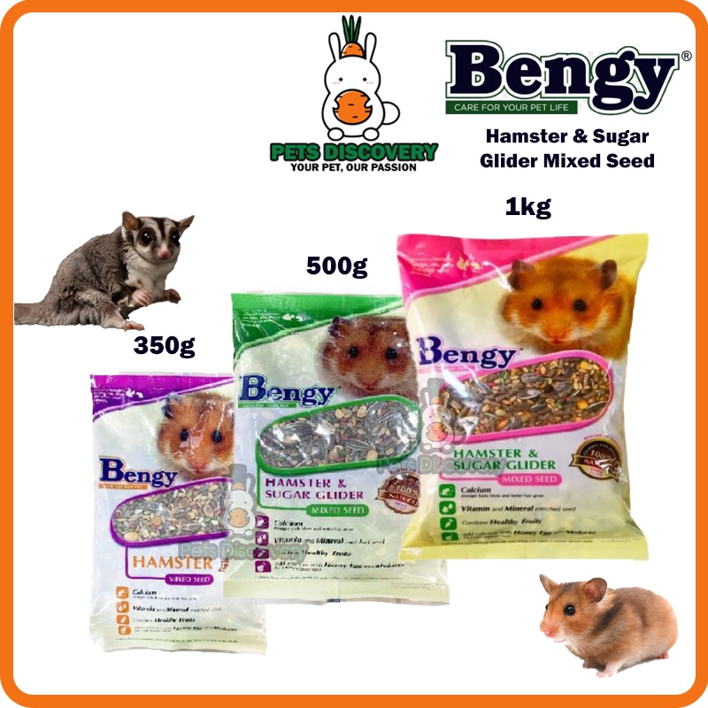 Bengy Mixed Seed Food for Hamster & Sugar Glider Small Animal 350g 500g ...