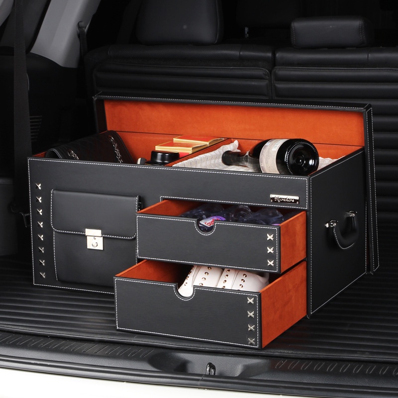 Car storage box trunk storage box on-board back finishing car trunk ...