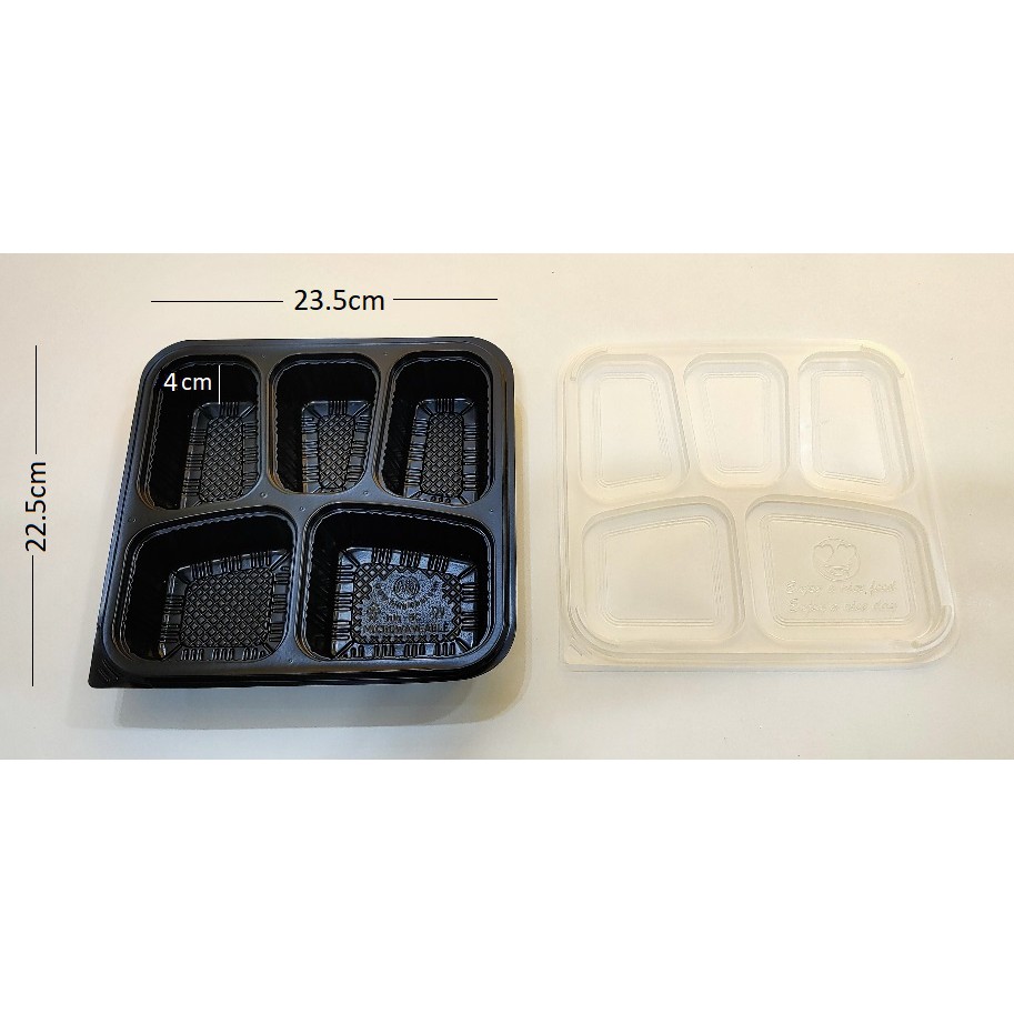 [50 set] Disposable Plastic Food Container Lunch Box Bento Box HIRO ...
