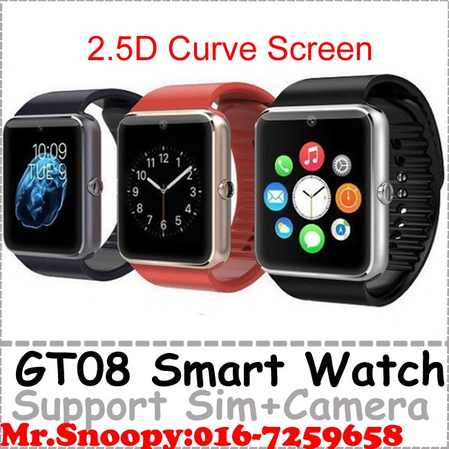 GT08 Smart Watch Support Android IOS,Sim, SD Card, Camera | Shopee Malaysia