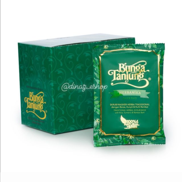 🔥 ORIGINAL 💯% 1 BOX BEDAK BUNGA TANJUNG / RAMBAI SKRUB LULUR HERBA ...