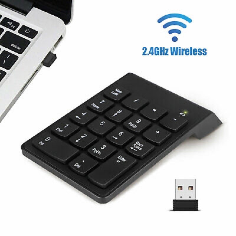 Wireless 18 Keys Number Pad 2.4G Mini USB Numeric Keypad Keyboard For ...
