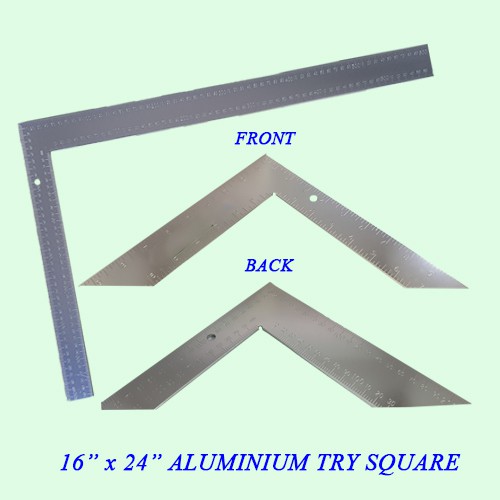 16" X 24" BLACK STEEL/ALUMINIUM/STAINLESS STEEL TRY SQUARE RULER SESIKU ...