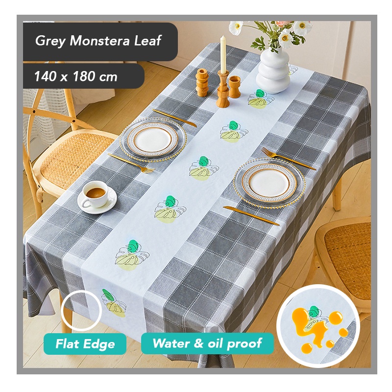 PVC Waterproof Dining Table Cloth 140x180cm Desks Cover Sheet Mat ...