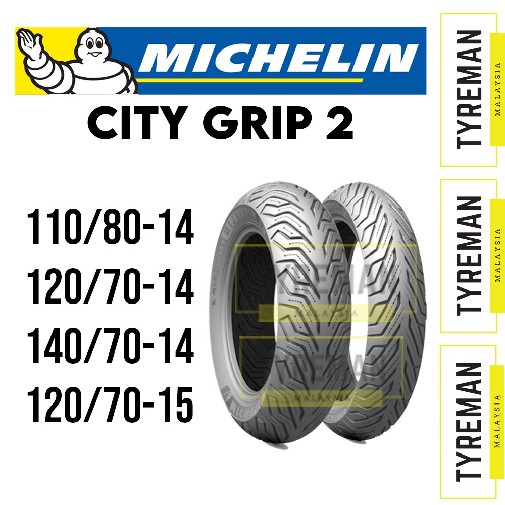 TAYAR SKUTER Michelin City Grip 2 110/70-13 > 120/70-15 for NVX NMAX ...