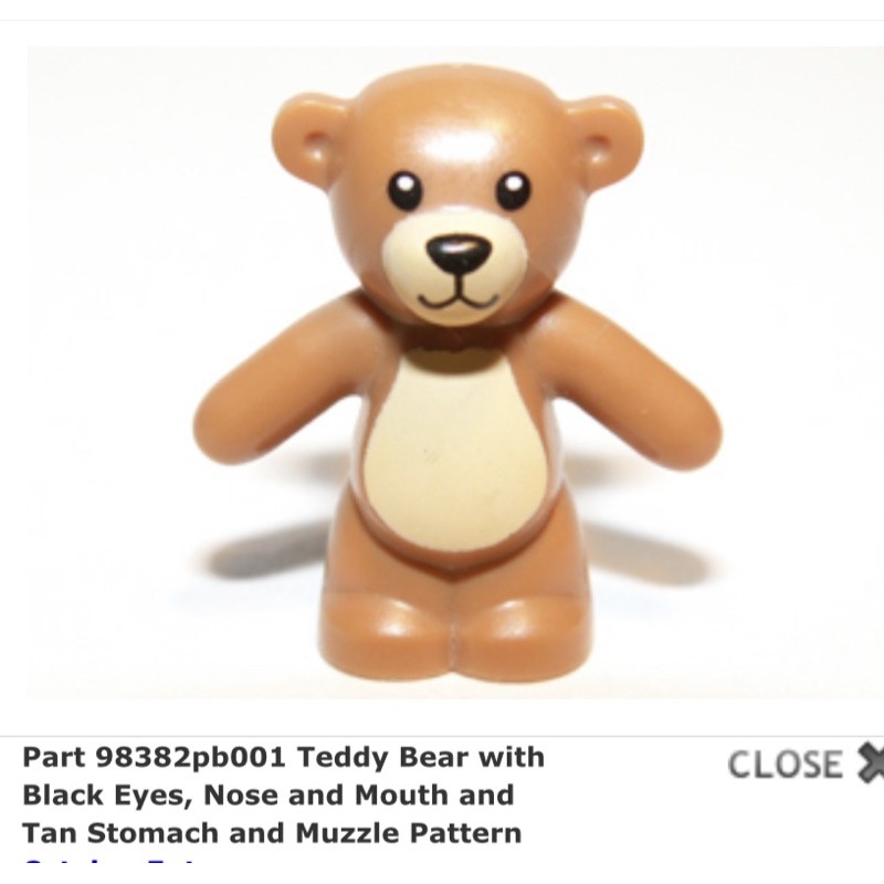 Lego Parts: Teddy Bear Medium Nought ( 98382pb00 ) original accessories ...