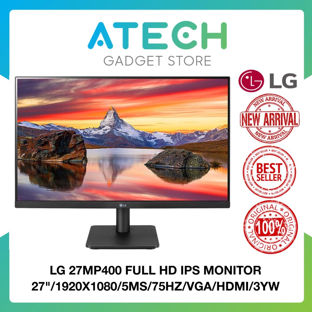LG 27MP400 Full HD IPS Monitor Support AMD Freesync 27"/1920X1080/5MS ...