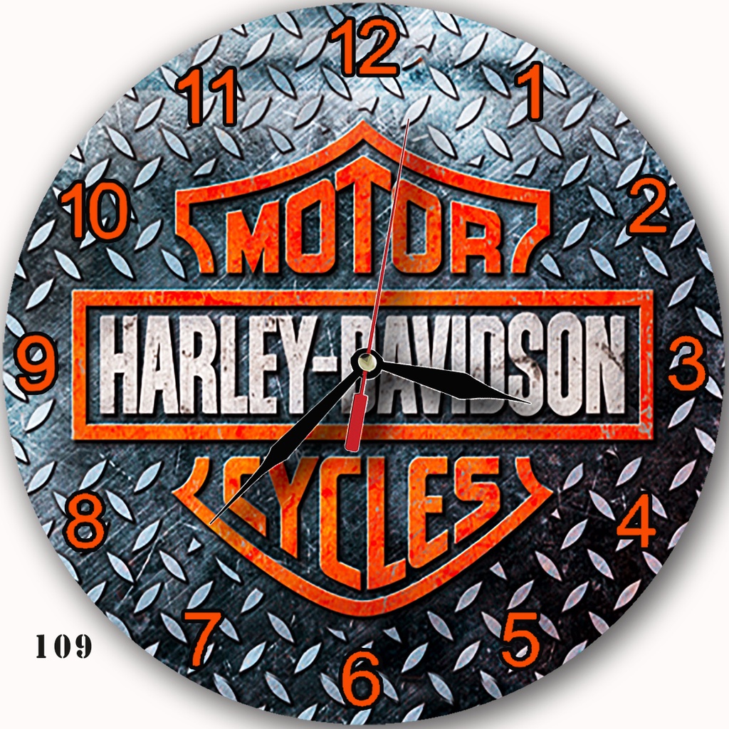 HARLEY DAVIDSON 109 CUSTOM MOTORCYCLE WALL CLOCK | Shopee Malaysia