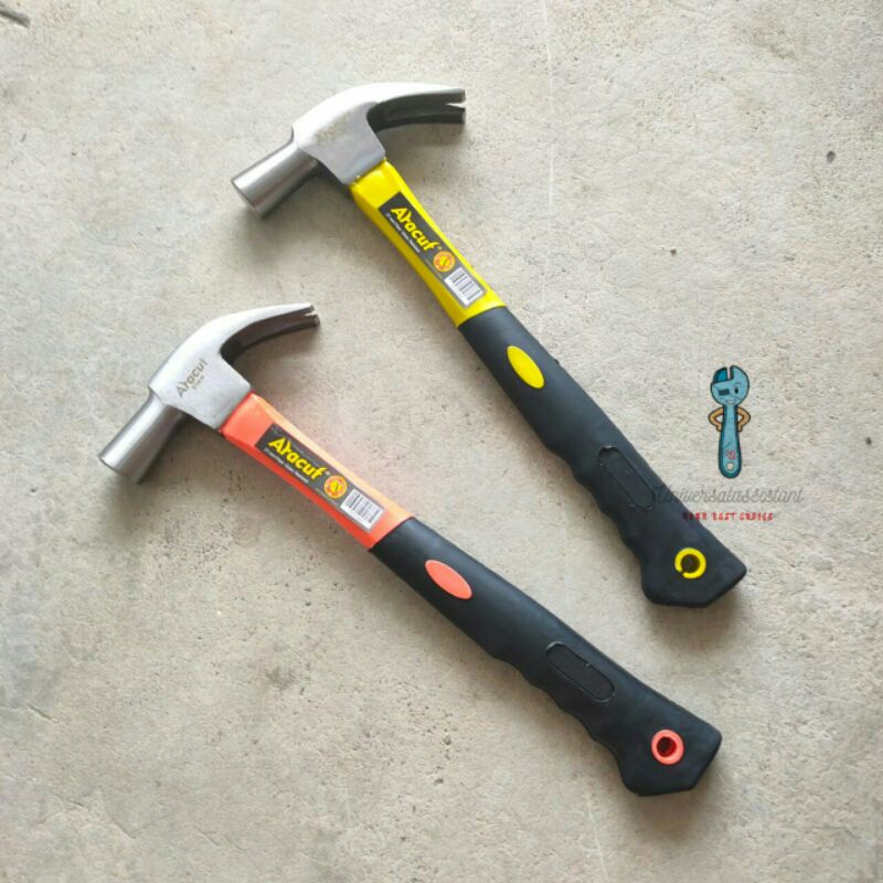 🔨 27mm Fiber Claw Hammer | Fiberglass Handle | Pemukul Paku | Tuku Besi ...