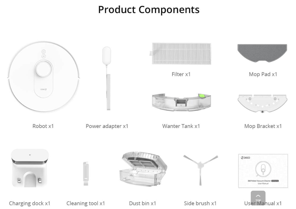 360 SmartLife S8 Robot Vacuum Cleaner | 2 in 1 vacuuming & mopping ...