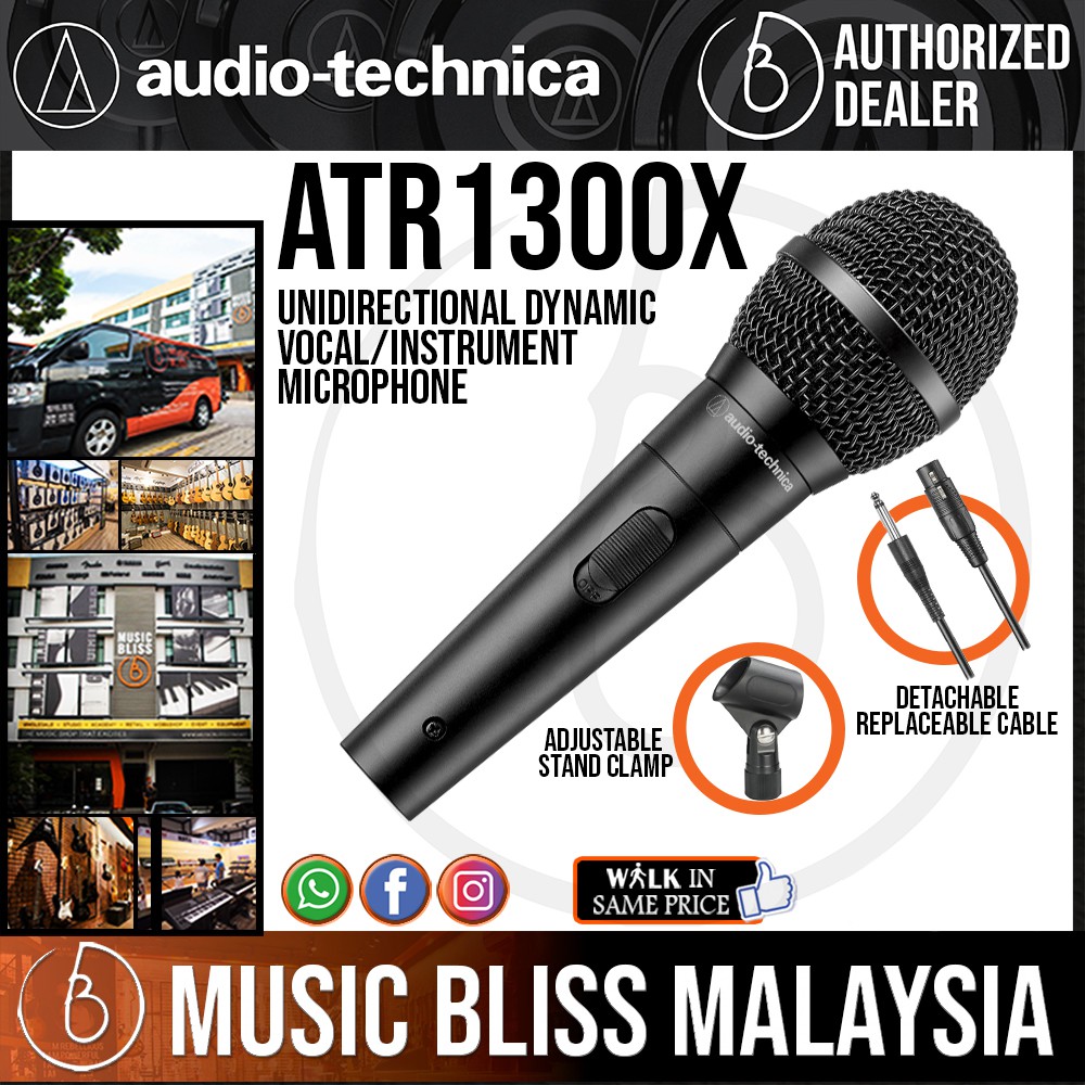 Audio Technica ATR1300x Unidirectional Dynamic Vocal/Instrument ...