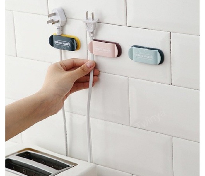 Self Adhesive Power Plug Hook Wire Holder USB HDMI Data Cable Hanger ...