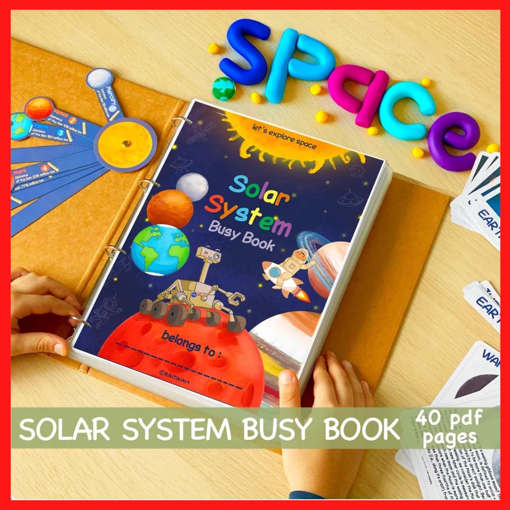 2022 Solar System Busy Book Outer Space Printable Preschool Worksheets ...