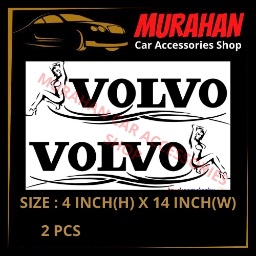 [READY STOCK] Volvo BEAUTY GIRL logo word Side Window Solid Line Lorry ...