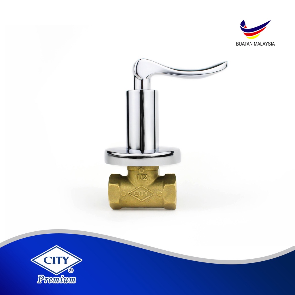 (CITY) 1/2" Quarter Turn Lever Handle Concealed Stop Cock | Shopee Malaysia