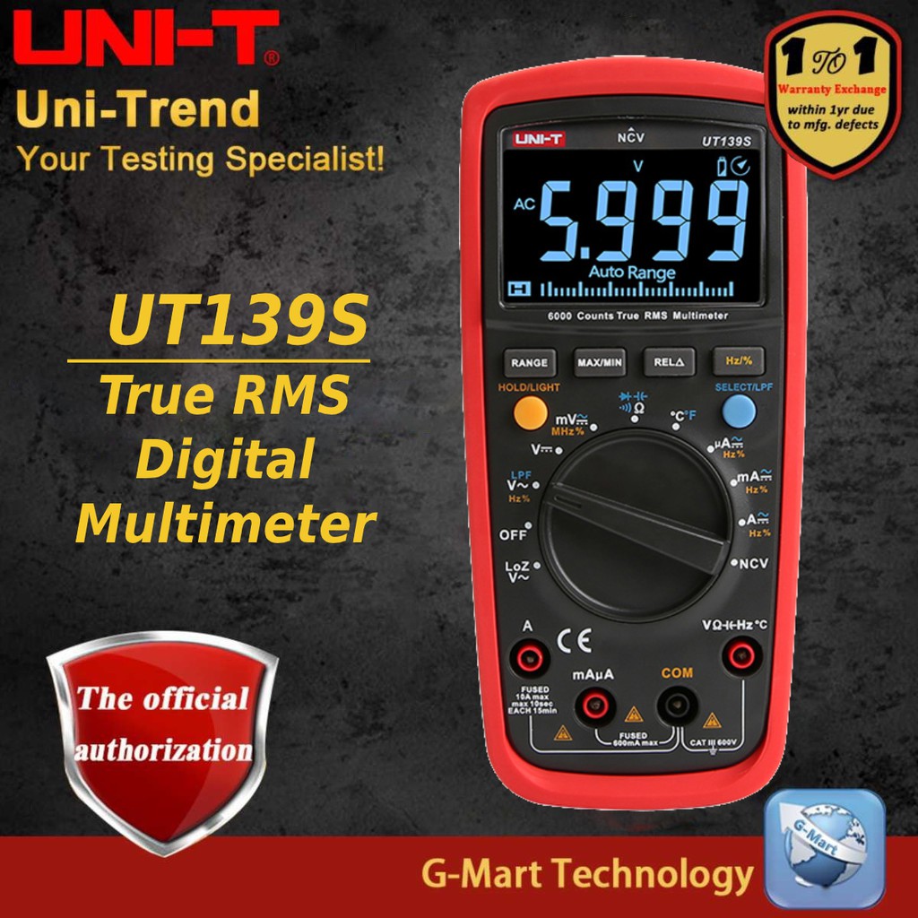 UNI-T UT139S UT139C True RMS Digital Multimeter | Shopee Malaysia