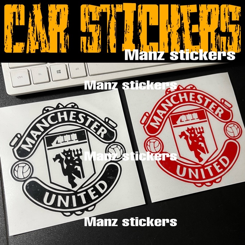 MANCHESTER UNITED FC / CAR STICKER | Shopee Malaysia