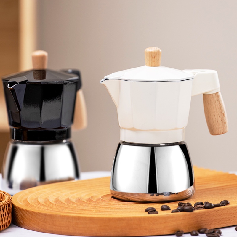 Moka Pot Coffee Maker Stainless Steel MochaEspresso Pot Italian Coffee ...
