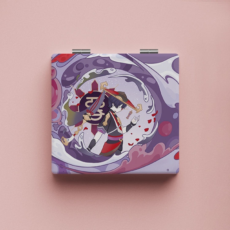 Genshin Impact Cosplay Xiao Venti Kazuha Mini Makeup Compact Pocket ...