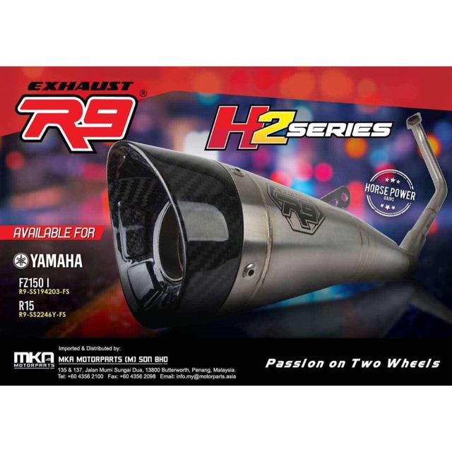 R9 H2 Full System Exhaust Yamaha R15 v3 / YAMAHA R25 Pipe Original R9 Full Set | Shopee Malaysia