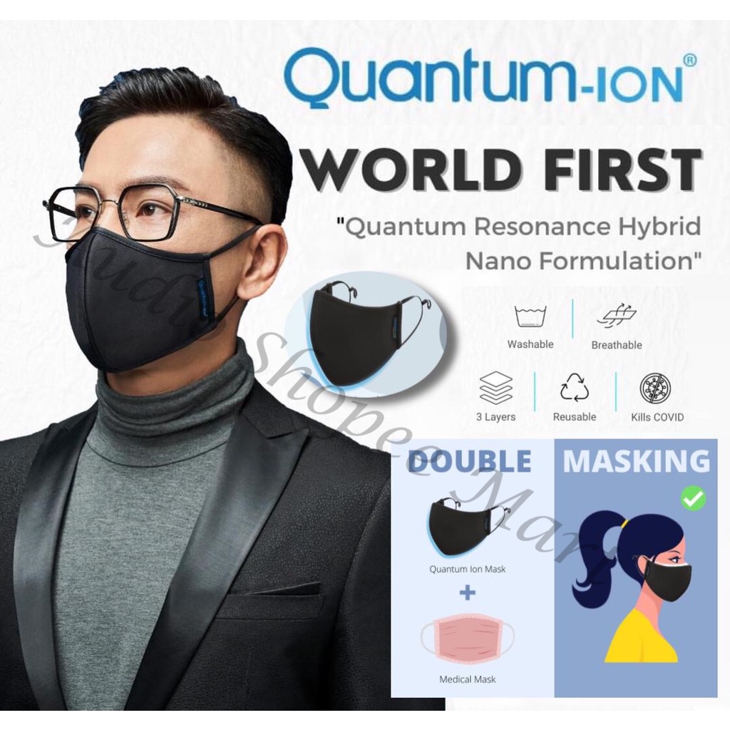 Quantum Ion Mask 3ply Adult Version Quantum-ION Antiviral ...
