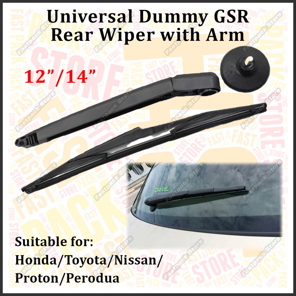 Universal 12 inches 14 inchers Dummy GSR Car Rear Wiper With Arm ...