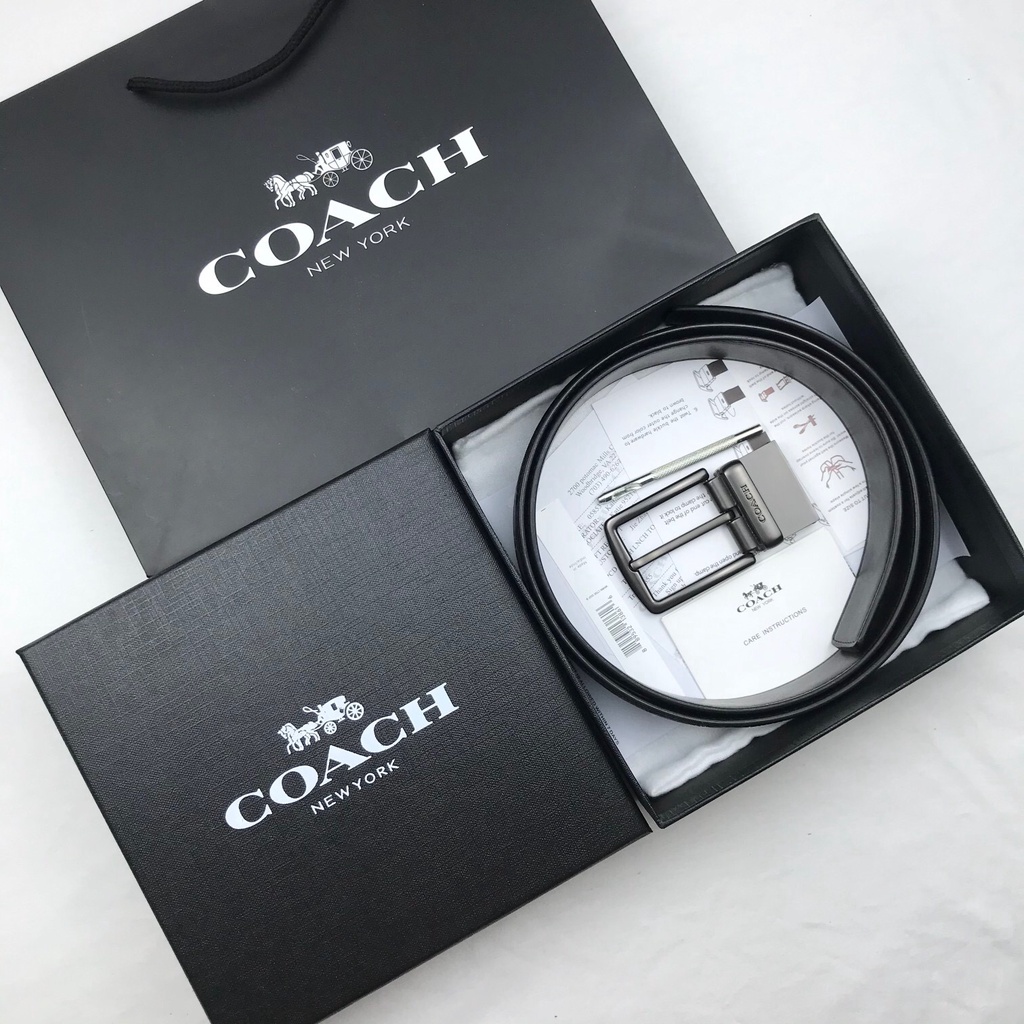 Coach Belt Men Leather Genuine Cow Leather Belt & Buckle 55157 Tali ...