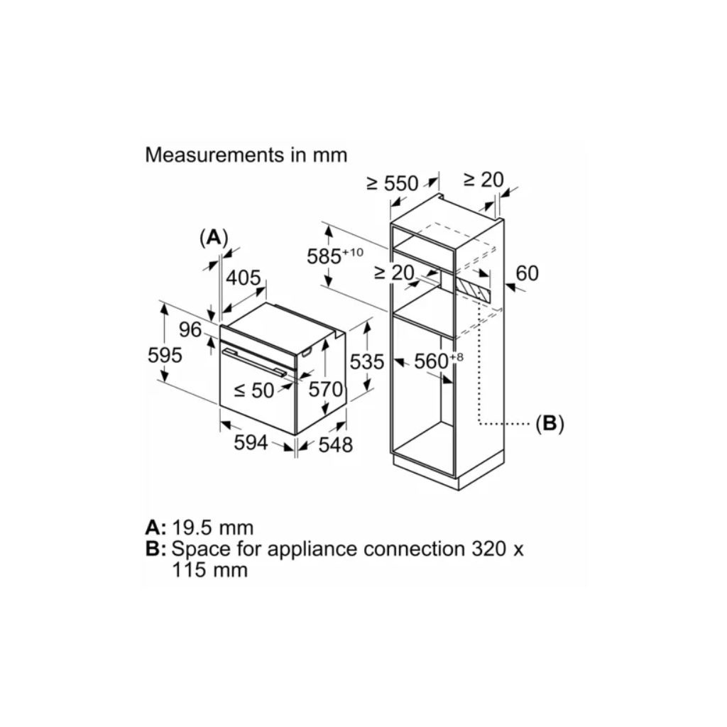 Bosch HBA574BS0A 71L Series 4 Stainless Steel Built-In Oven | ESH ...