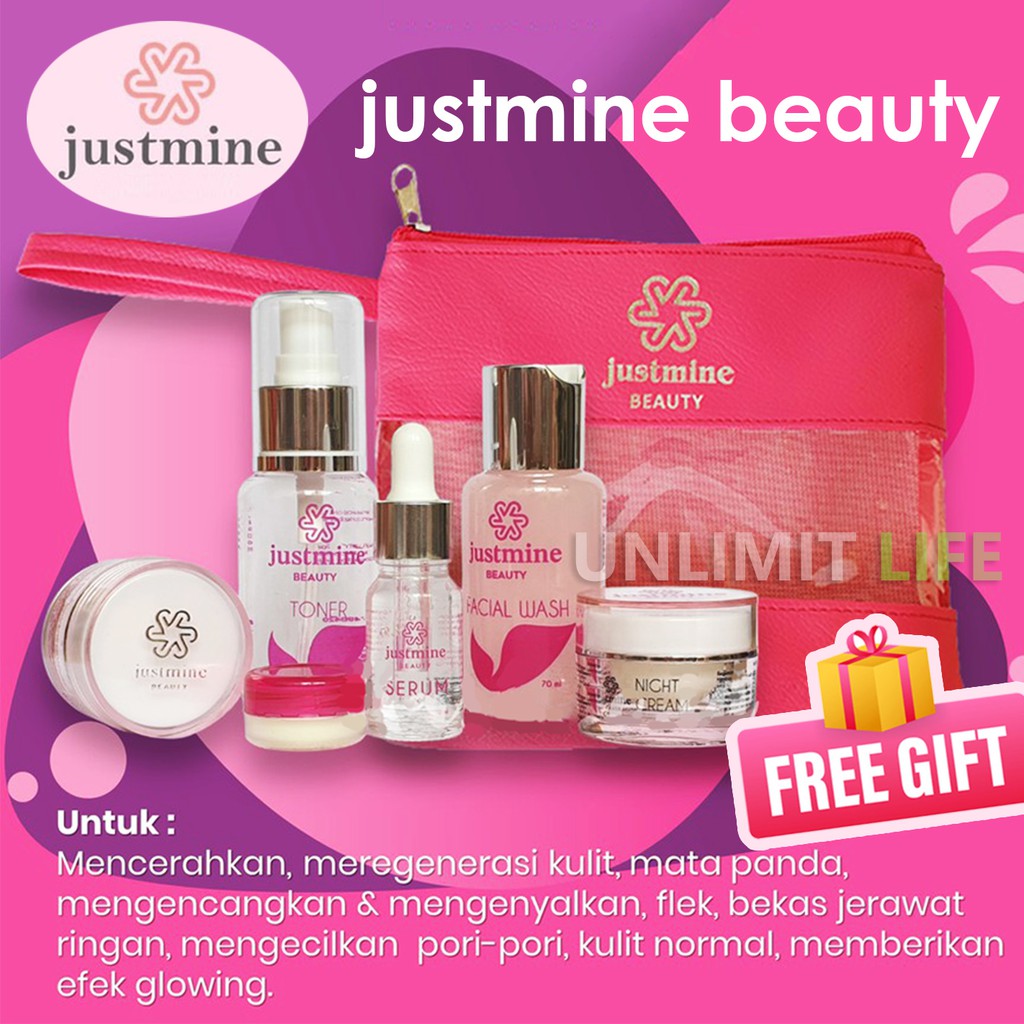 Justmine BEAUTY SKINCARE Facial Care Cream Night Glow Acne Jelly More Remove Spot Ultima Jusmine ...