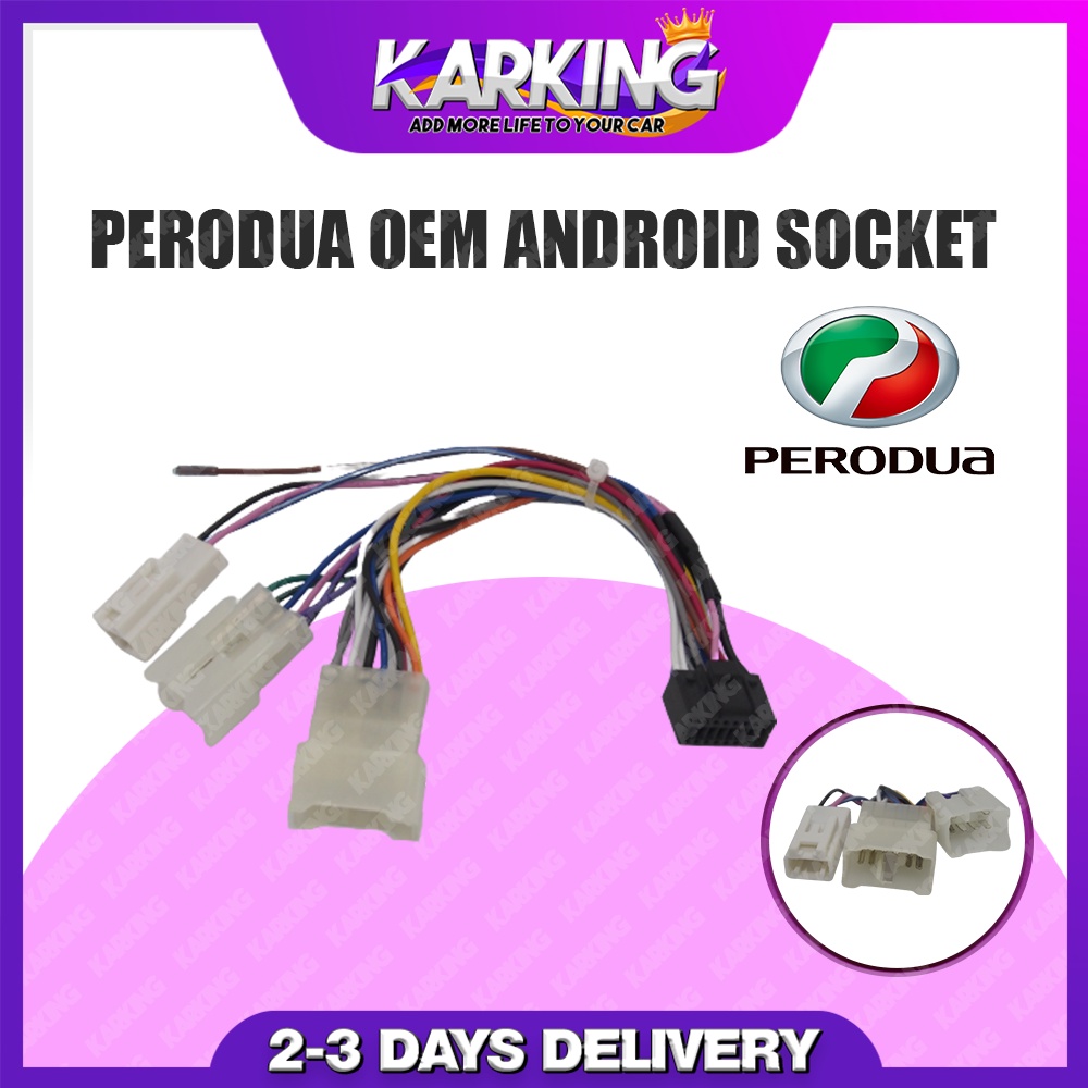 CAR ANDROID PLAYER PERODUA 9 OR 10 INCH OEM PLUG N PLAY POWER CABLE ...