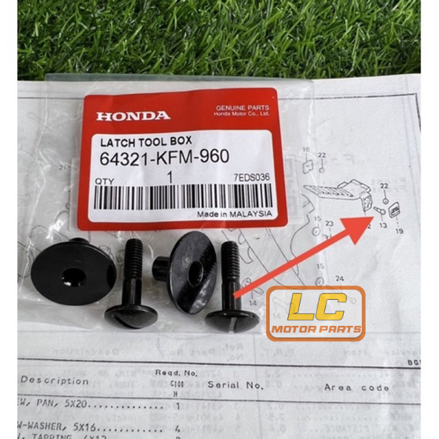 (1SET) HONDA EX5/DREAM BATTERY COVER SCREW KAKI RAGA BAWAH SKRU KOTAK ...