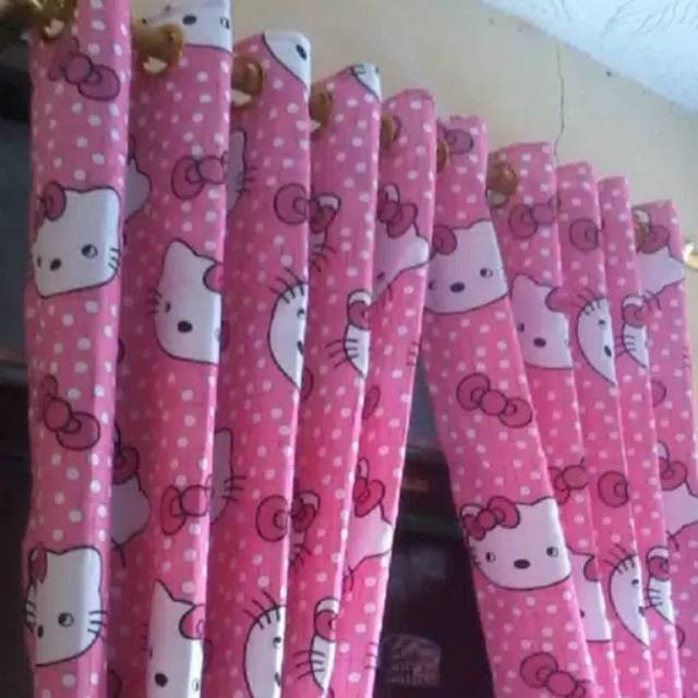 Hello KITTY Character Curtains (FREE Rope And Hook) | Shopee Malaysia