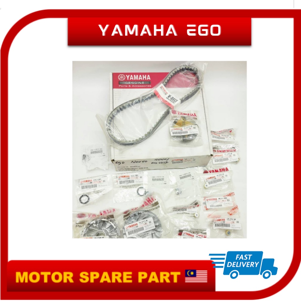YAMAHA EGO EGO S NOUVO NOUVO S FRONT PULLEY BELTING KIT V-BELT BELT 100% ORIGINAL KACANG DEPAN ...