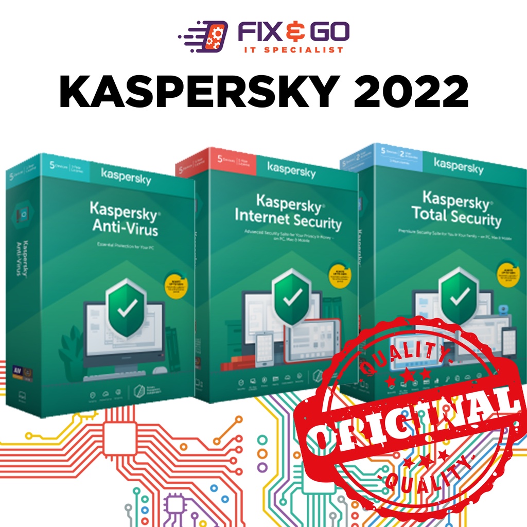 Kaspersky Antivirus Internet Security Total Security 2022 - 100% ...