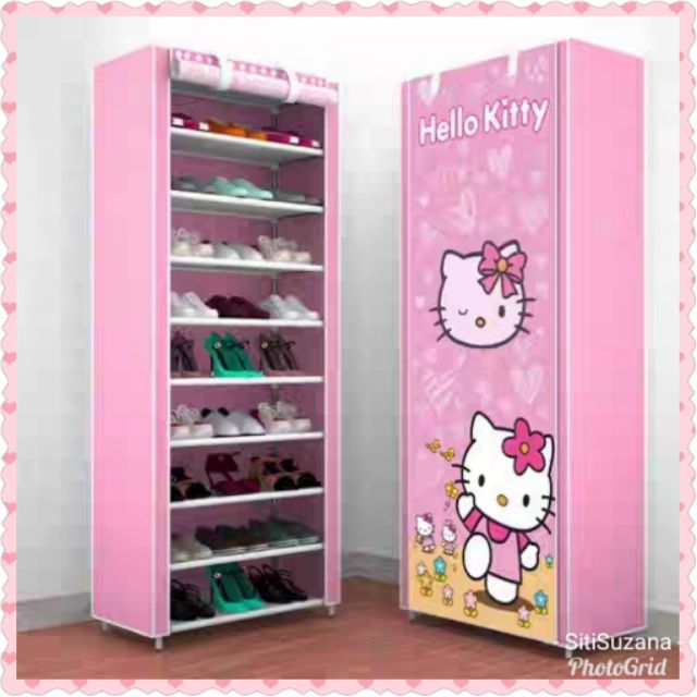 Hello Kitty Shoe Rack Cabinet Cupboard | Shopee Malaysia