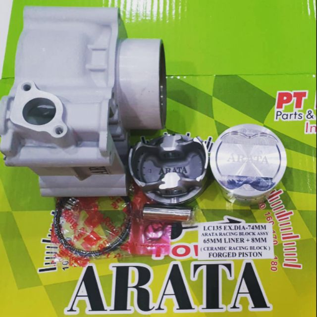 LC135 Ex.Dia-74mm Arata Racing Block Assy 65mm + 6mm /66mm Liner + 8mm ...