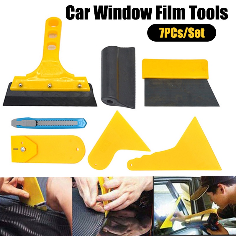 7-Pack Window Film Handle Scraper Stain Tool Set Films Cutters Wrapping ...