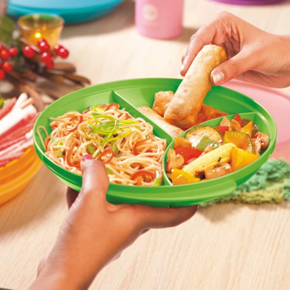 Tupperware Divided Dish / Lunch Box / Bekas Makanan / Lunch Set / Large ...