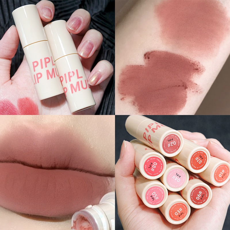 HLV_ Velvet Mist Matte Lip Mud Lightweight Soft Lip Mud Lipstick Mousse ...