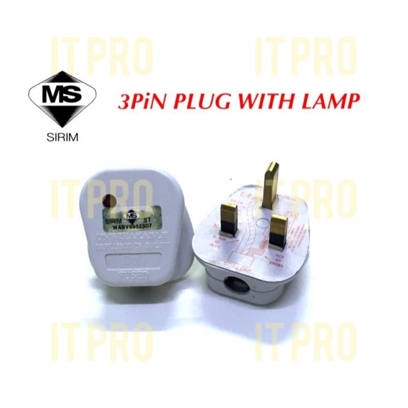 PRO🏠 Plug Top 3 Pin Fused 13A with Neon Light | Shopee Malaysia