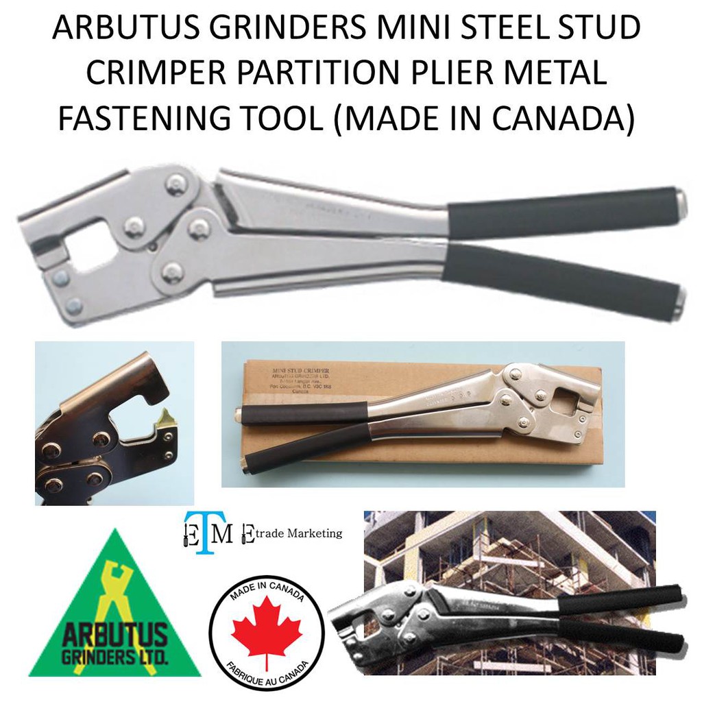 ARBUTUS GRINDERS MINI STEEL STUD CRIMPER PARTITION PLIER METAL ...