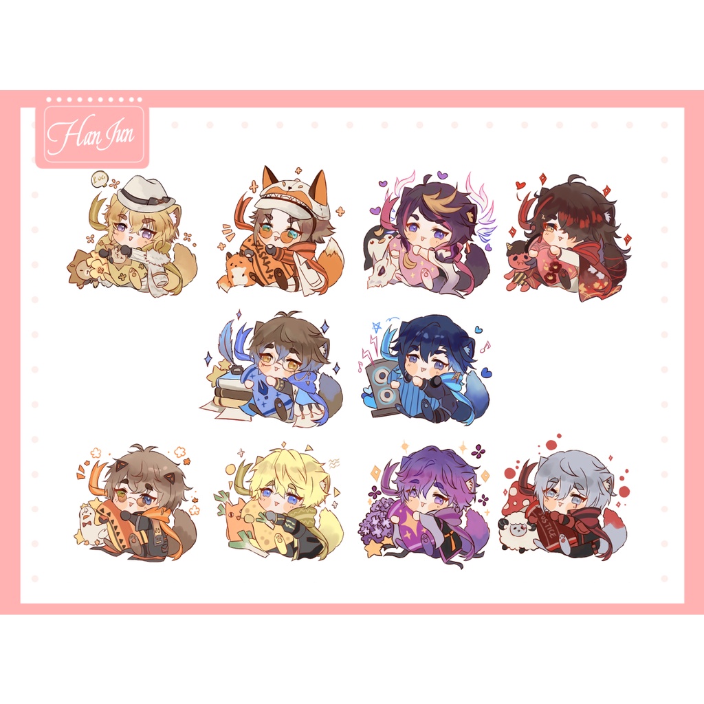 Sticker/sticker Nijisanji En Vtuber Luxiem and Noctyx cute cat version ...