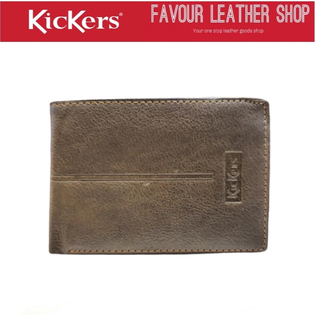 Kickers Genuine Leather Small Wallet With Button For Coin (1KDRG-T ...
