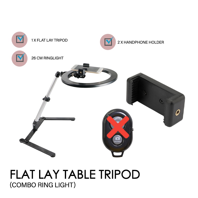 Novo Pro Flat Lay Table Tripod with Free Handphone Holder With Ring ...