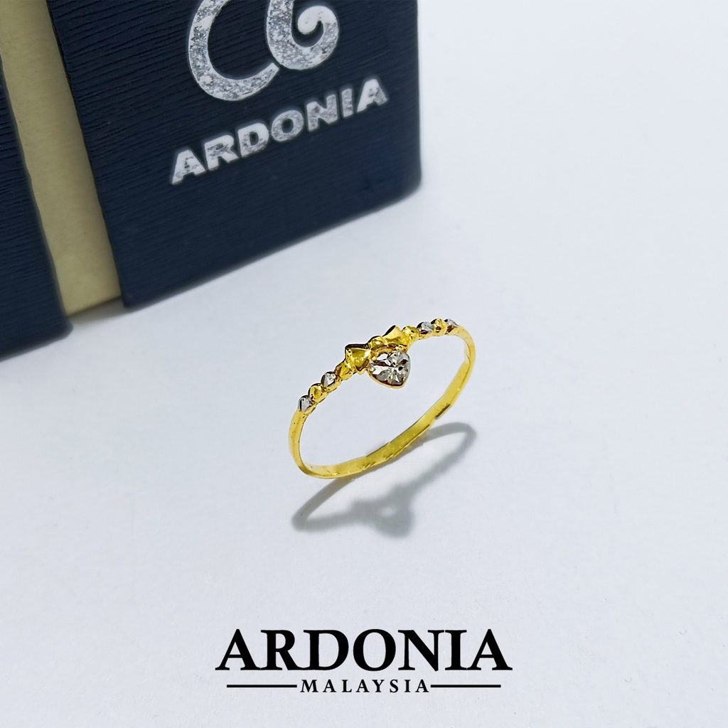 ARDONIA Cincin Ribbon Love Emas 375 (9K Gold / 375 Gold) | Shopee Malaysia